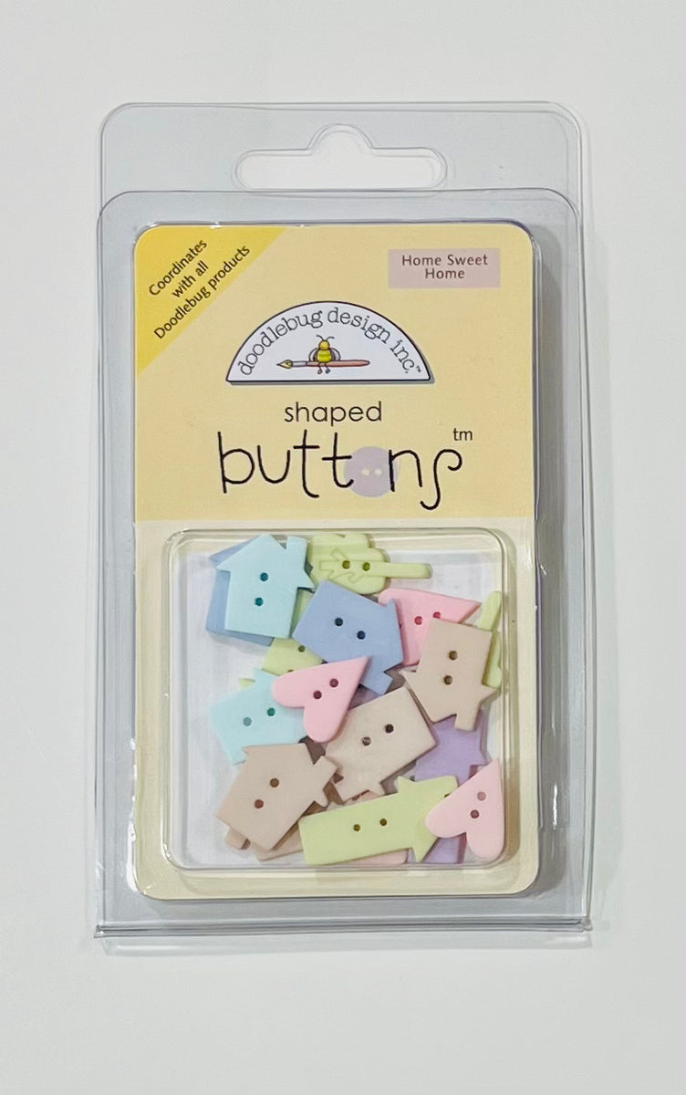 Doodlebug House Buttons – 3 Craft Chicks