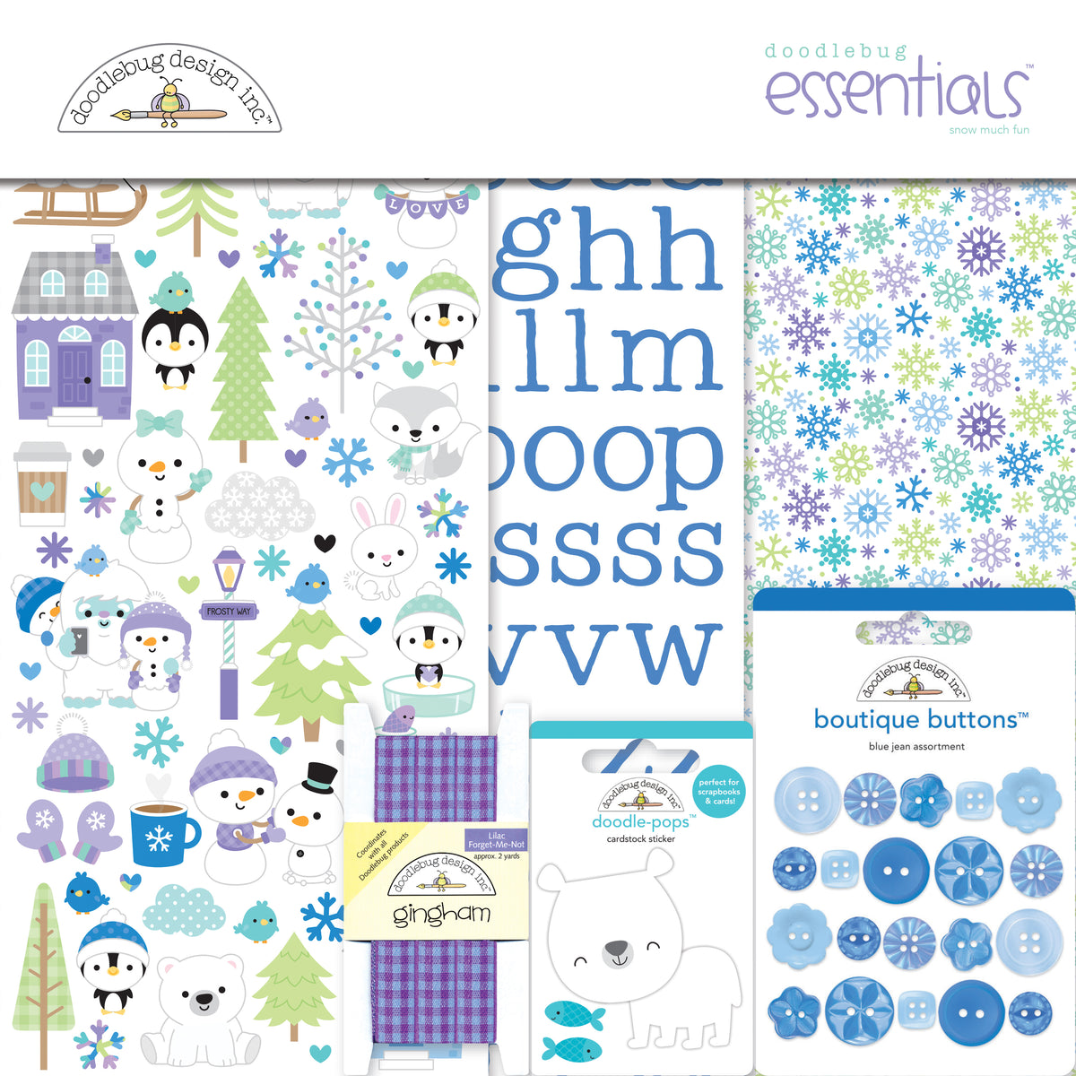 Doodlebug Snow Much Fun Essentials Kit – 3 Craft Chicks