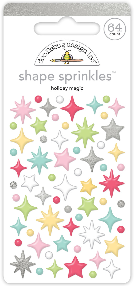 Doodlebug Tinsel Time Holiday Magic Shape Sprinkles – 3 Craft Chicks