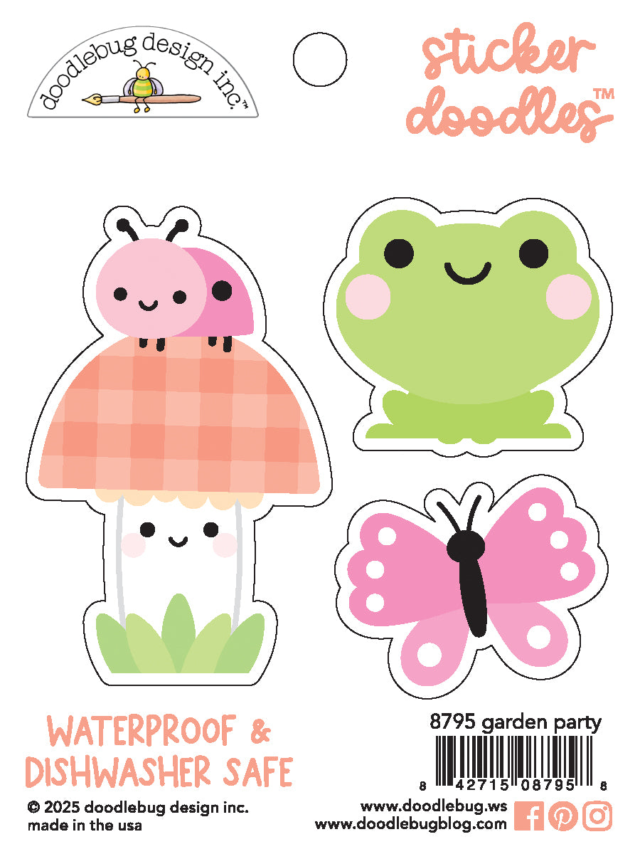 Doodlebug Butterfly Kisses Doodle Stickers Garden Party – 3 Craft Chicks