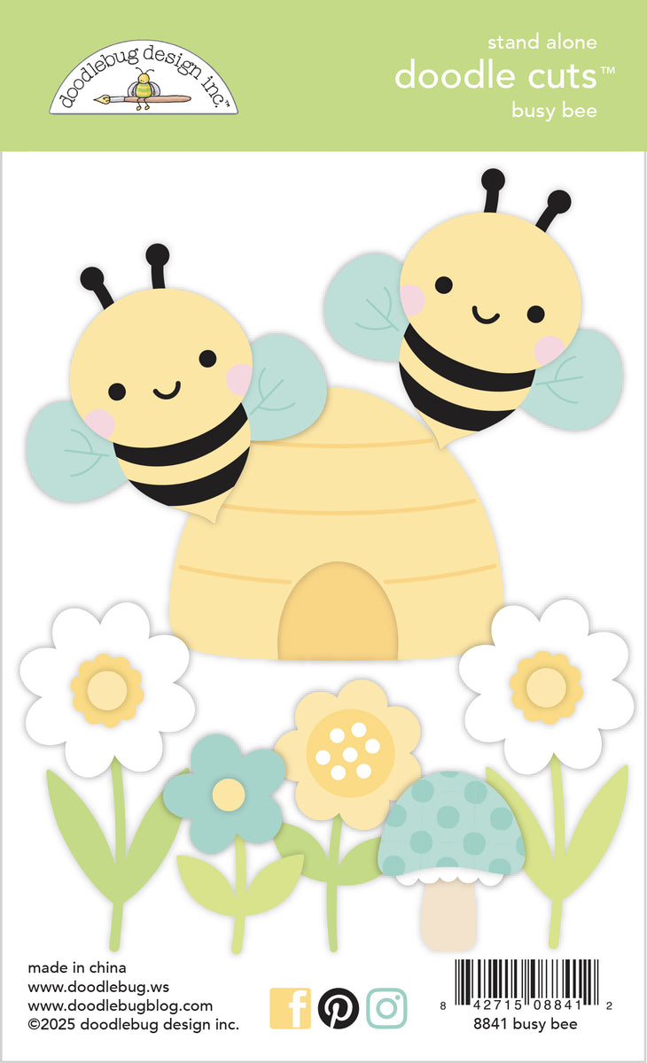 Doodlebug Bee Happy Busy Bee Doodle Cuts – 3 Craft Chicks