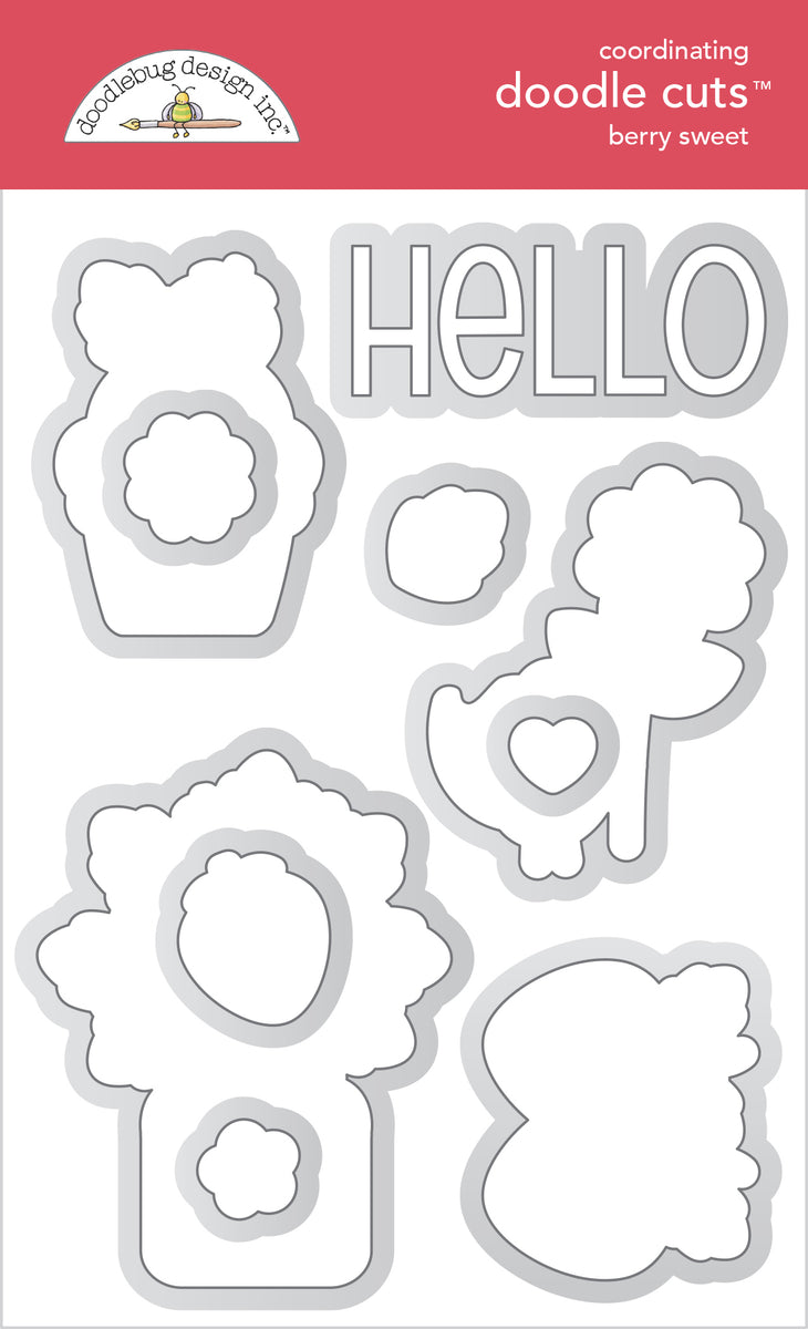 Doodlebug Berry Sweet Doodle Cuts 3 Craft Chicks