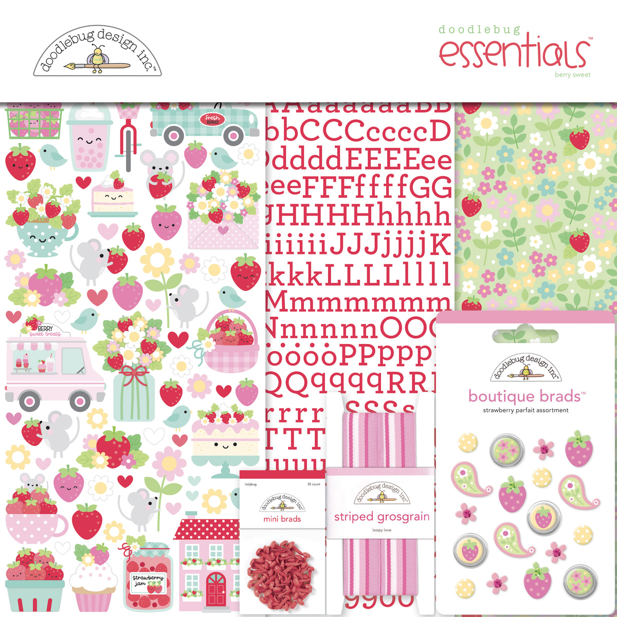 Doodlebug Berry Sweet Essentials Kit – 3 Craft Chicks