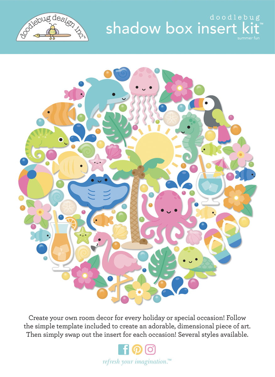 Summer Fun Shadowbox Kit – 3 Craft Chicks