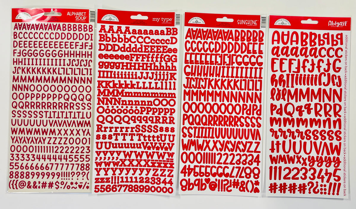 Doodlebug Alpha Bundle Ladybug – 3 Craft Chicks