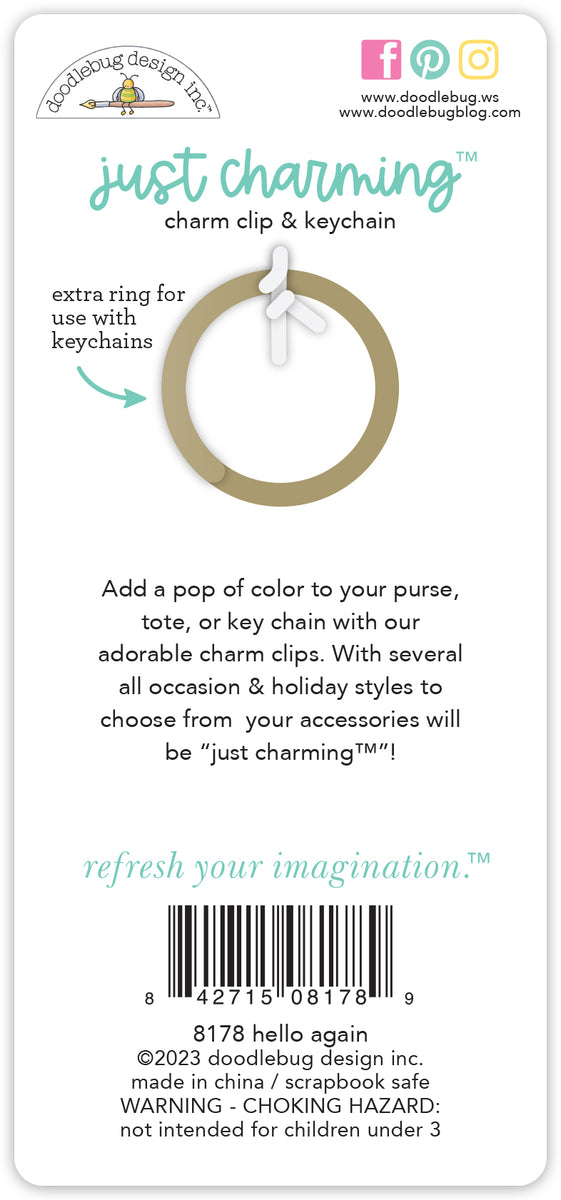 Doodlebug Hello Again Just Charming Clip – 3 Craft Chicks