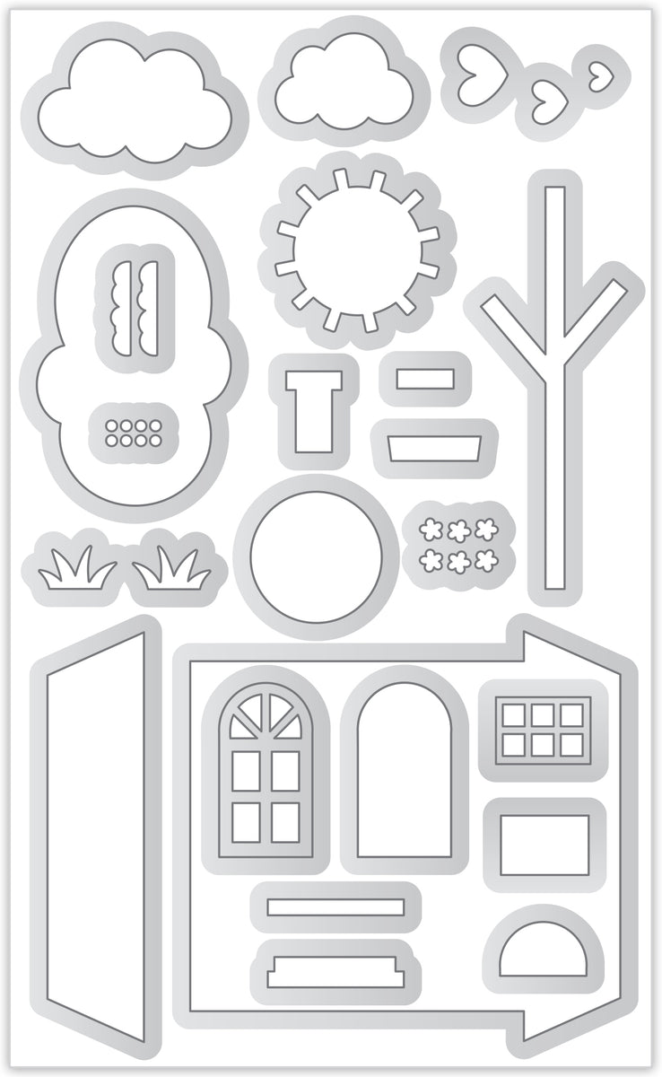 Doodlebug Hello Again Home Sweet Home Doodle Cuts 3 Craft Chicks