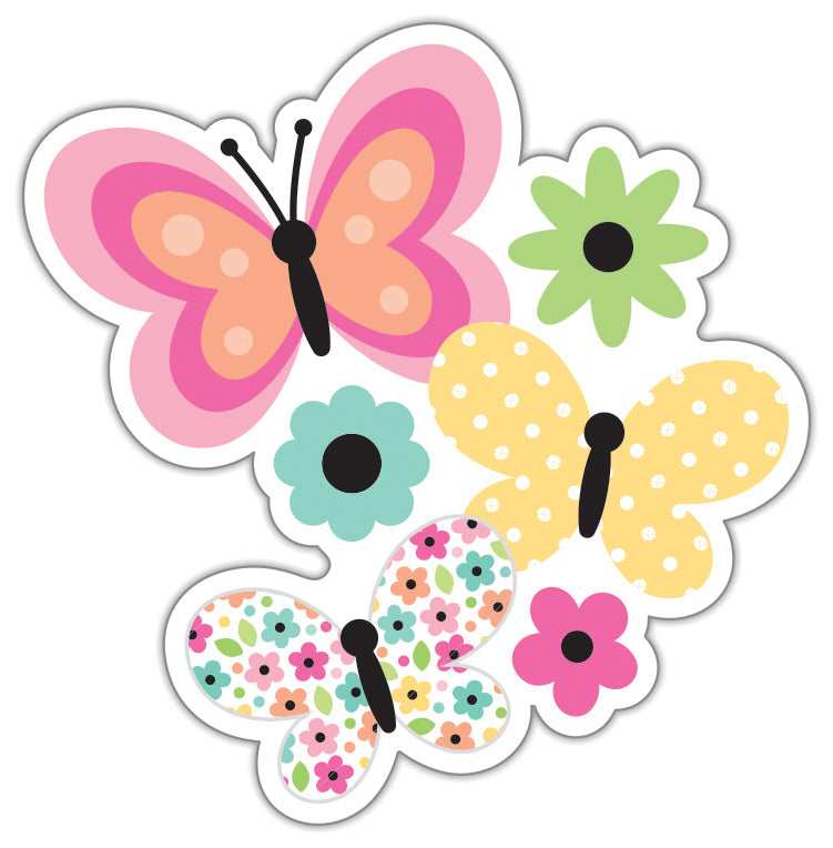 Doodlebug Hello Again Sticker Doodles Flutterby – 3 Craft Chicks