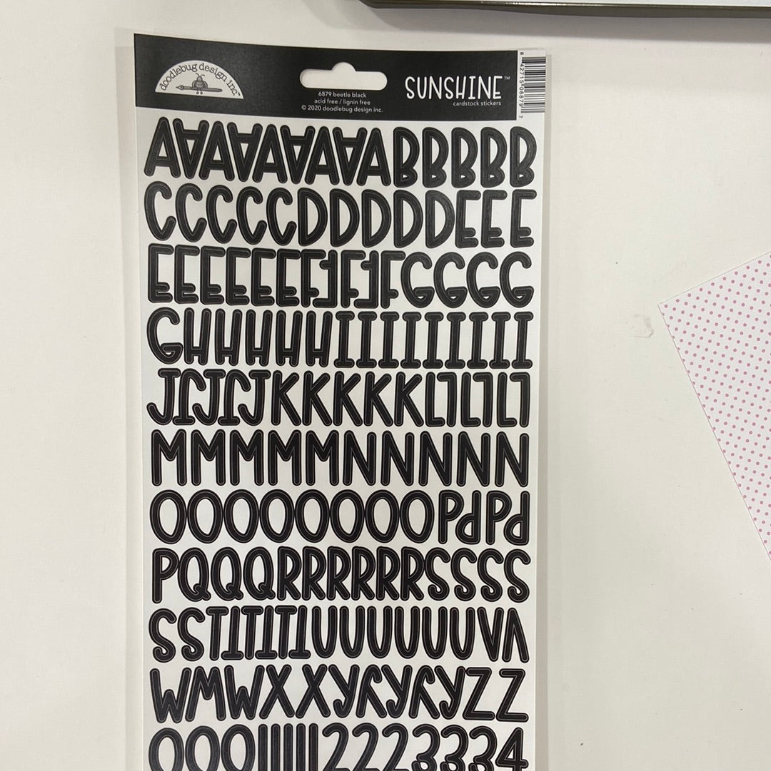 Sunshine Alpha Beetle Black – 3 Craft Chicks